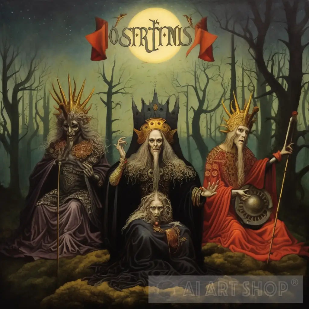 symbolism, dark surrealism, medieval art, woodlandgoth