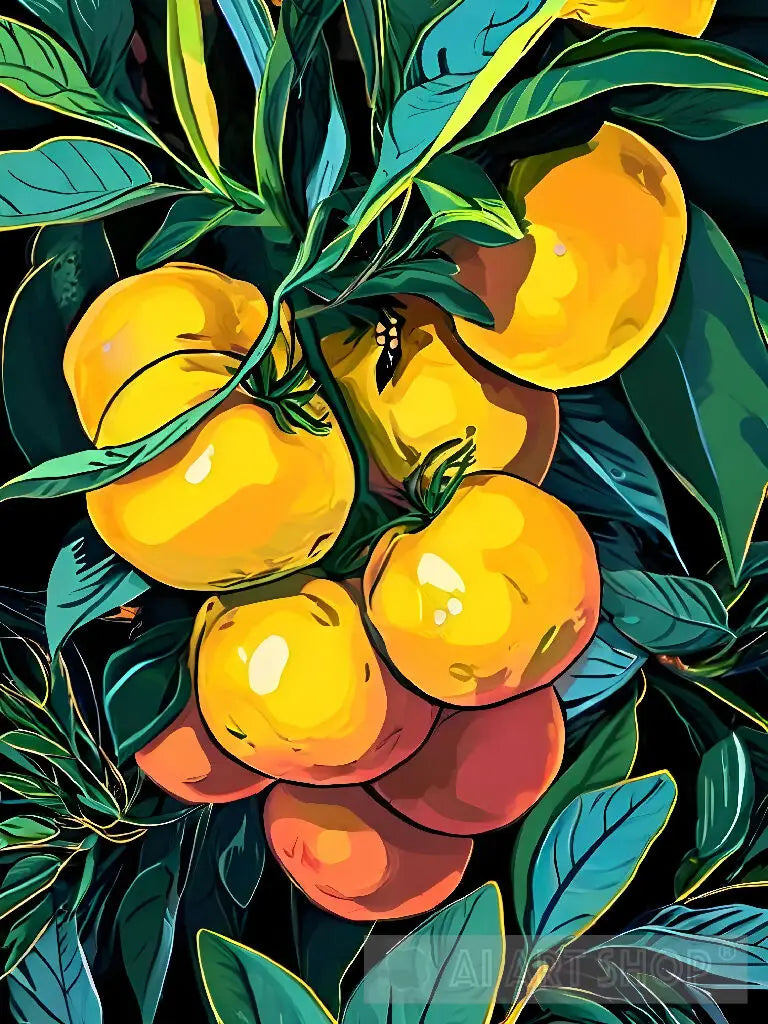Three Ripe Oranges | AI Art for Sale pen_spark