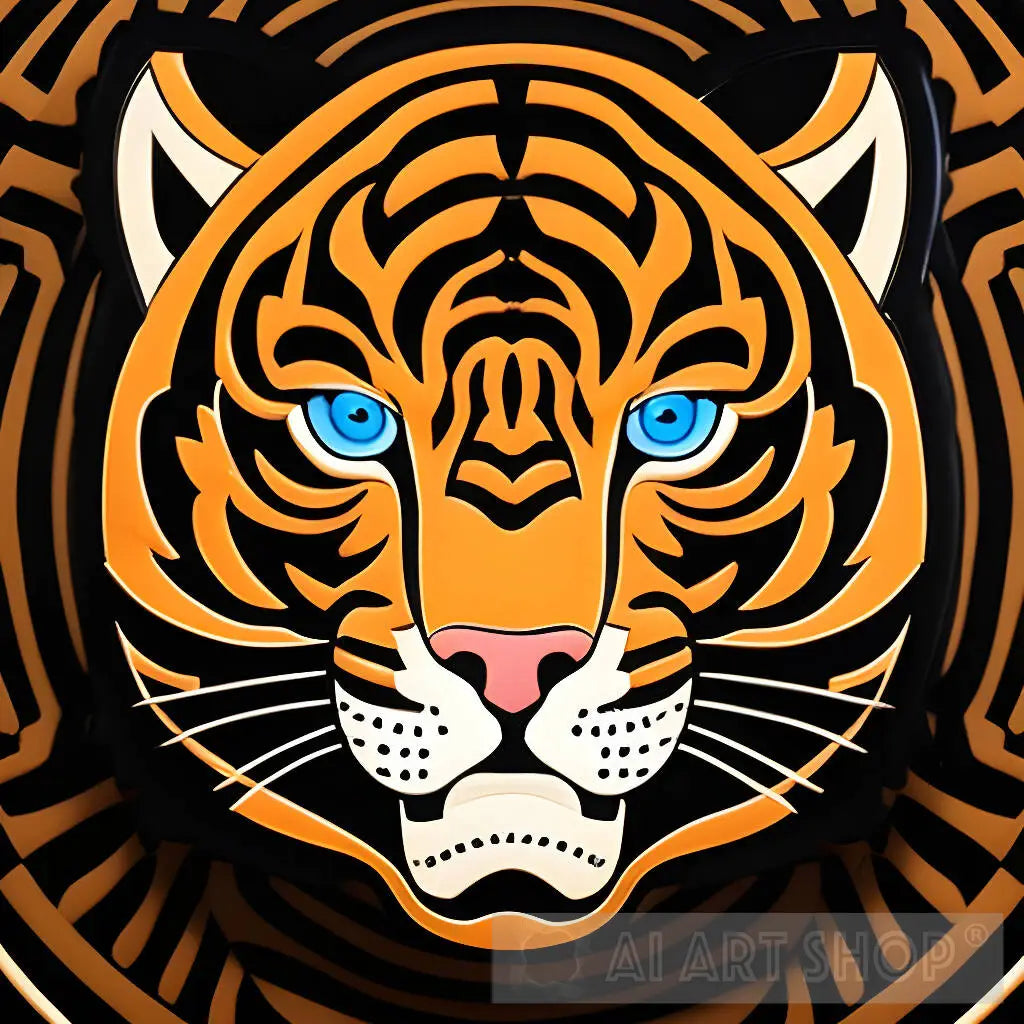 Tiger head potrait art