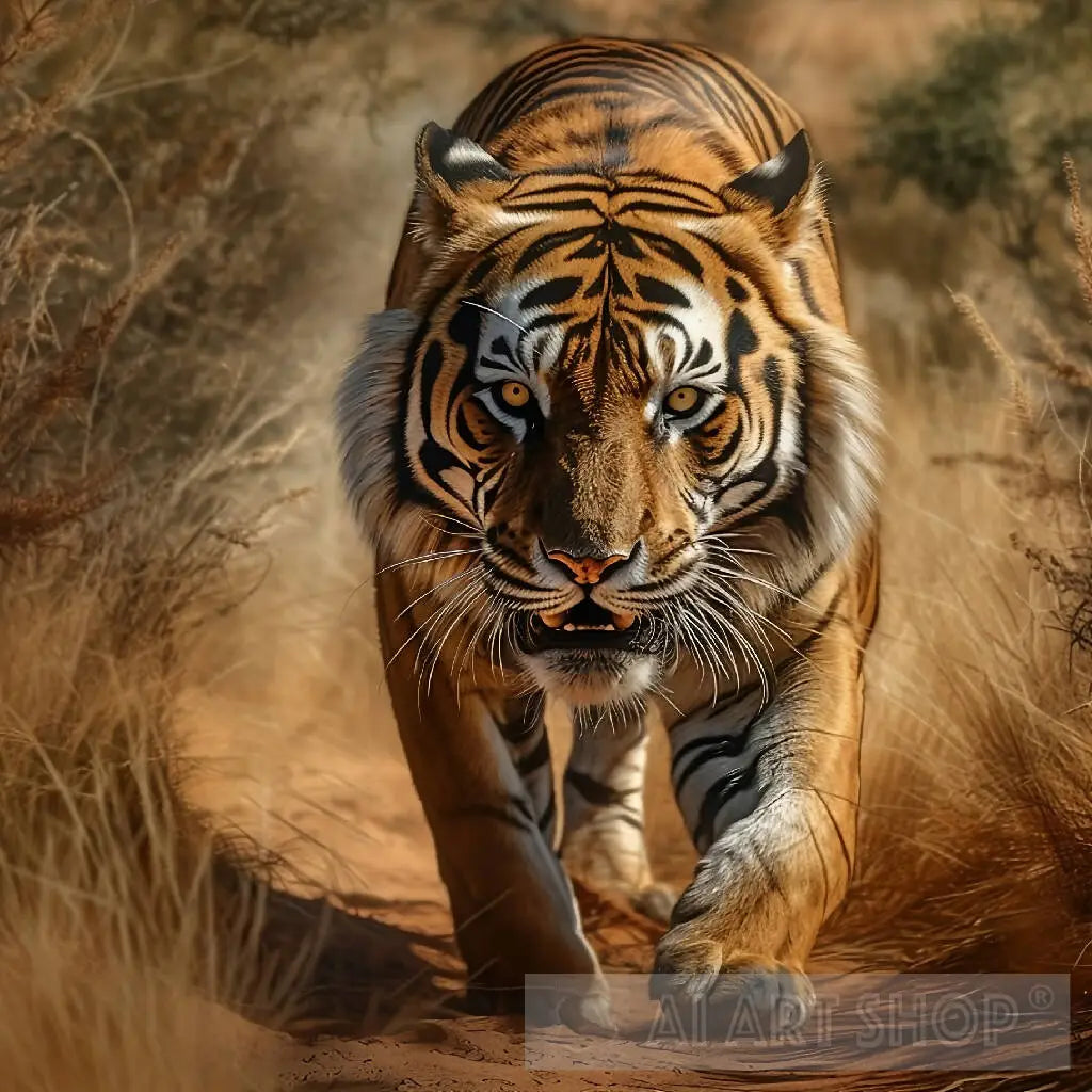 Tiger stalking