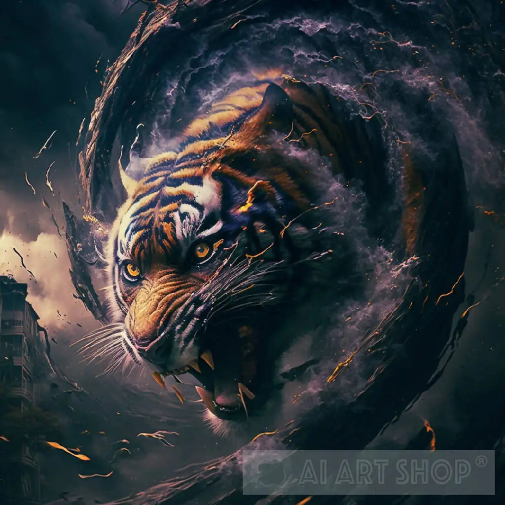 TIGER TORNADO ART