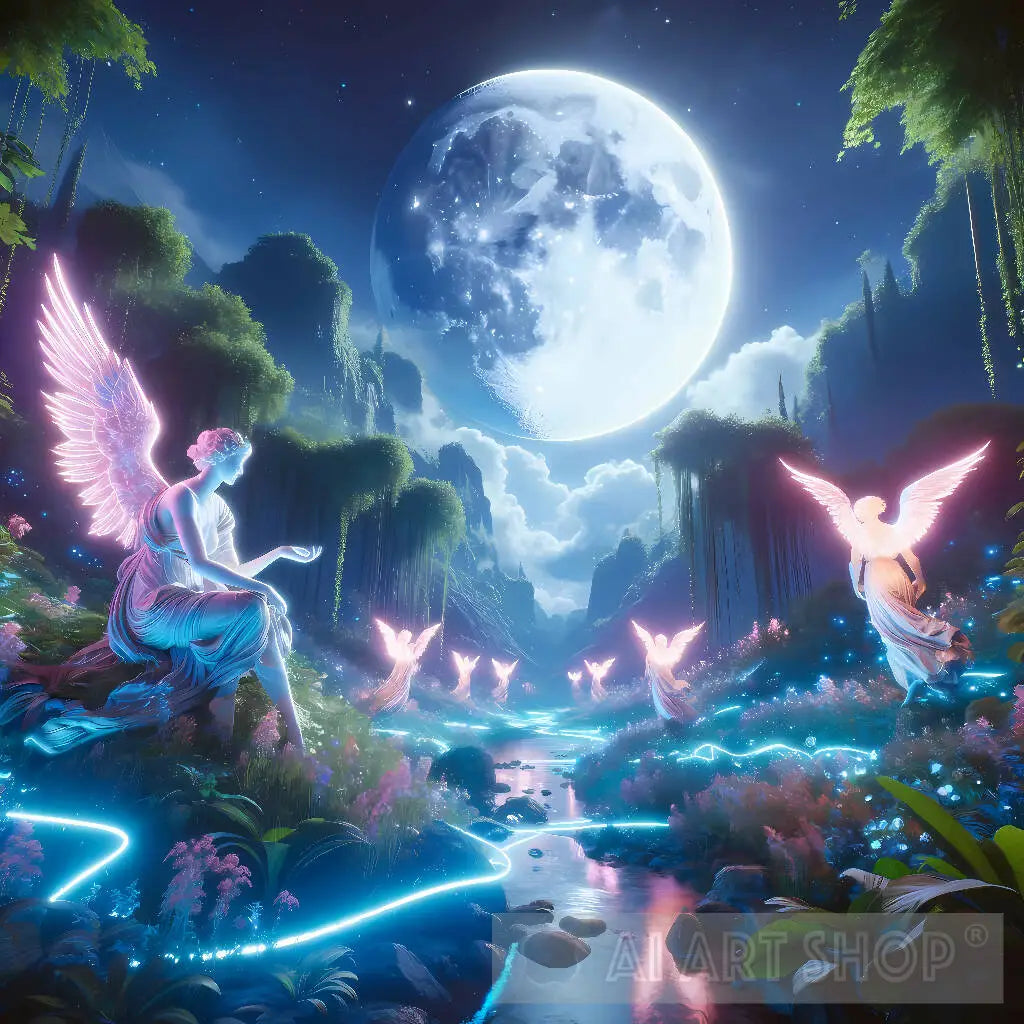 "Immerse yourself in 'Eternal Celestial Glow,' an arti...