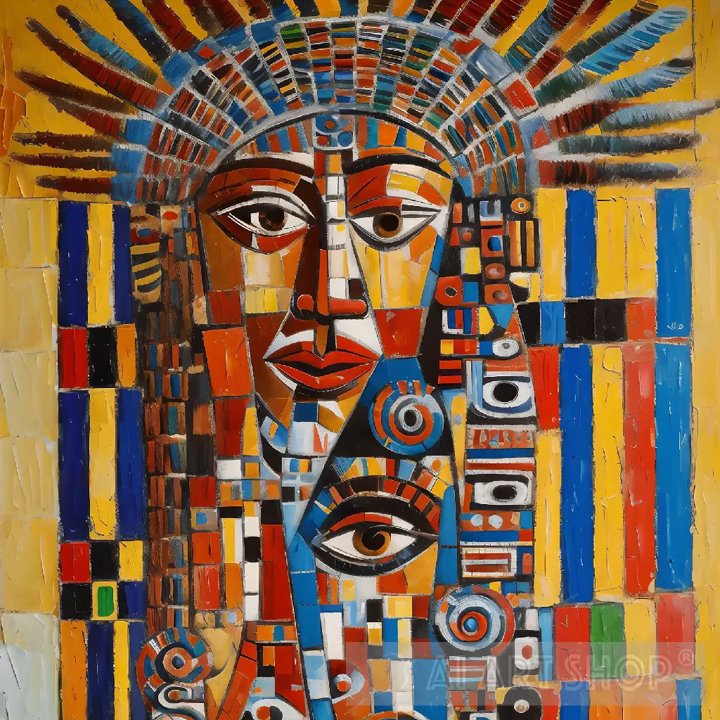 AI Generated painting Tribes.
