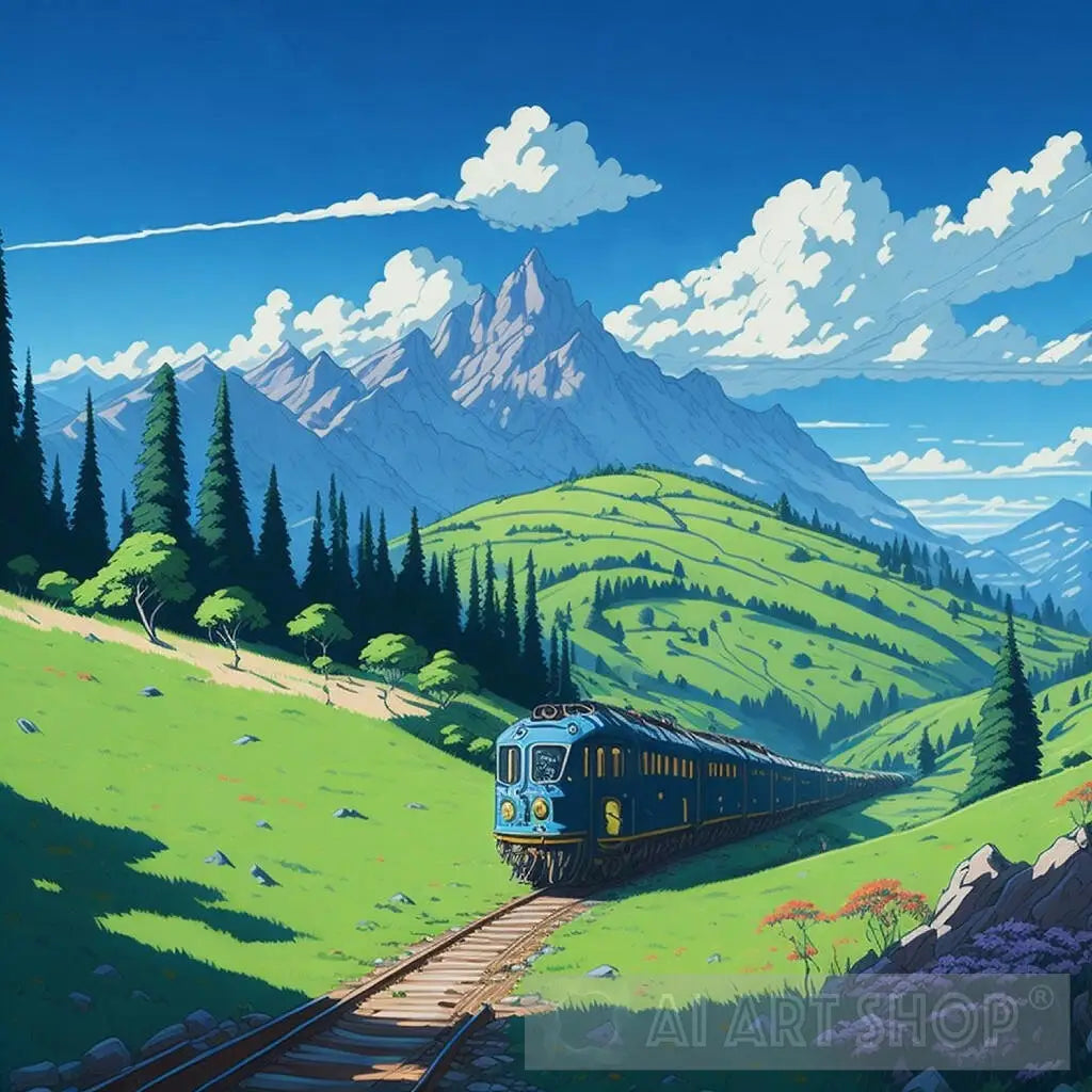 Landscape, Nature, Train, Valley, Countryside, Trees.