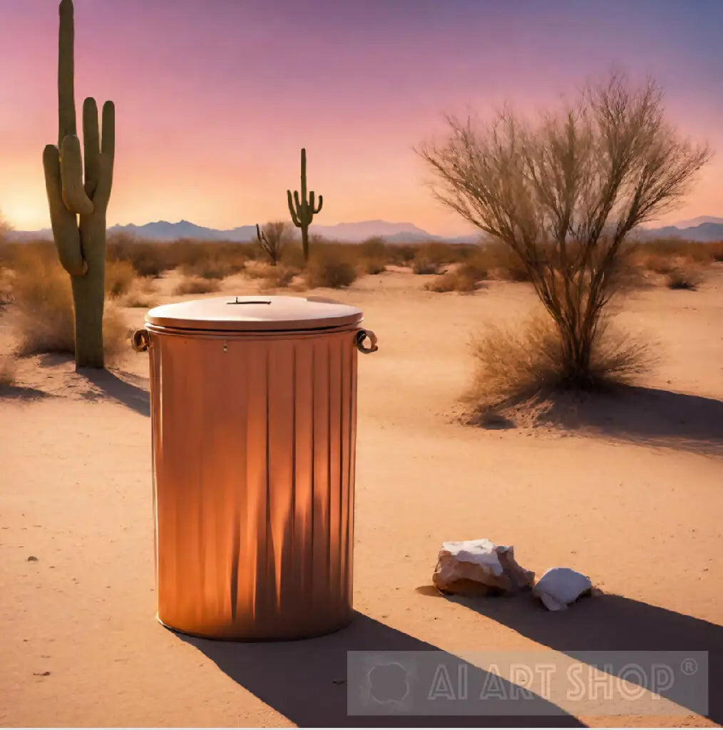 Trash in the desert