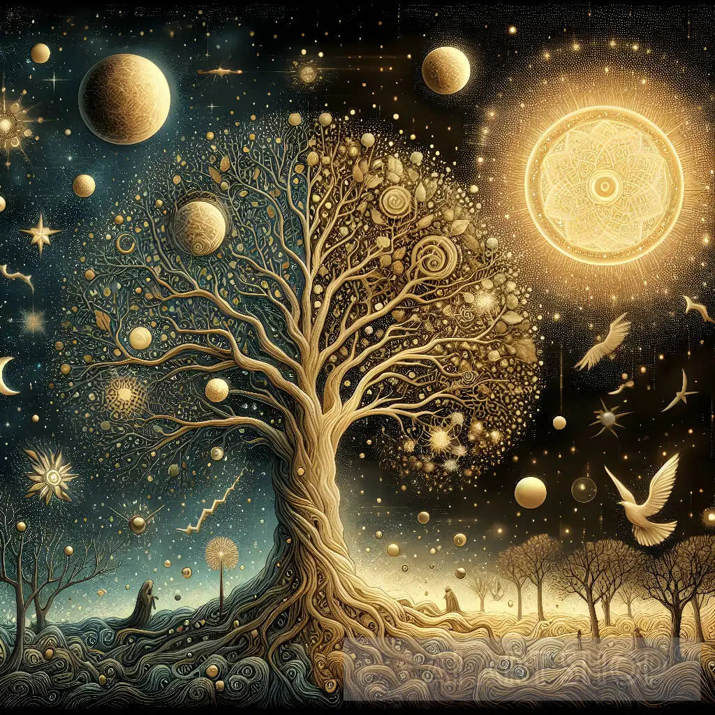 Tree Of Life With Golden Touch, GoldenTouch, Nature Inspiration, Sy...