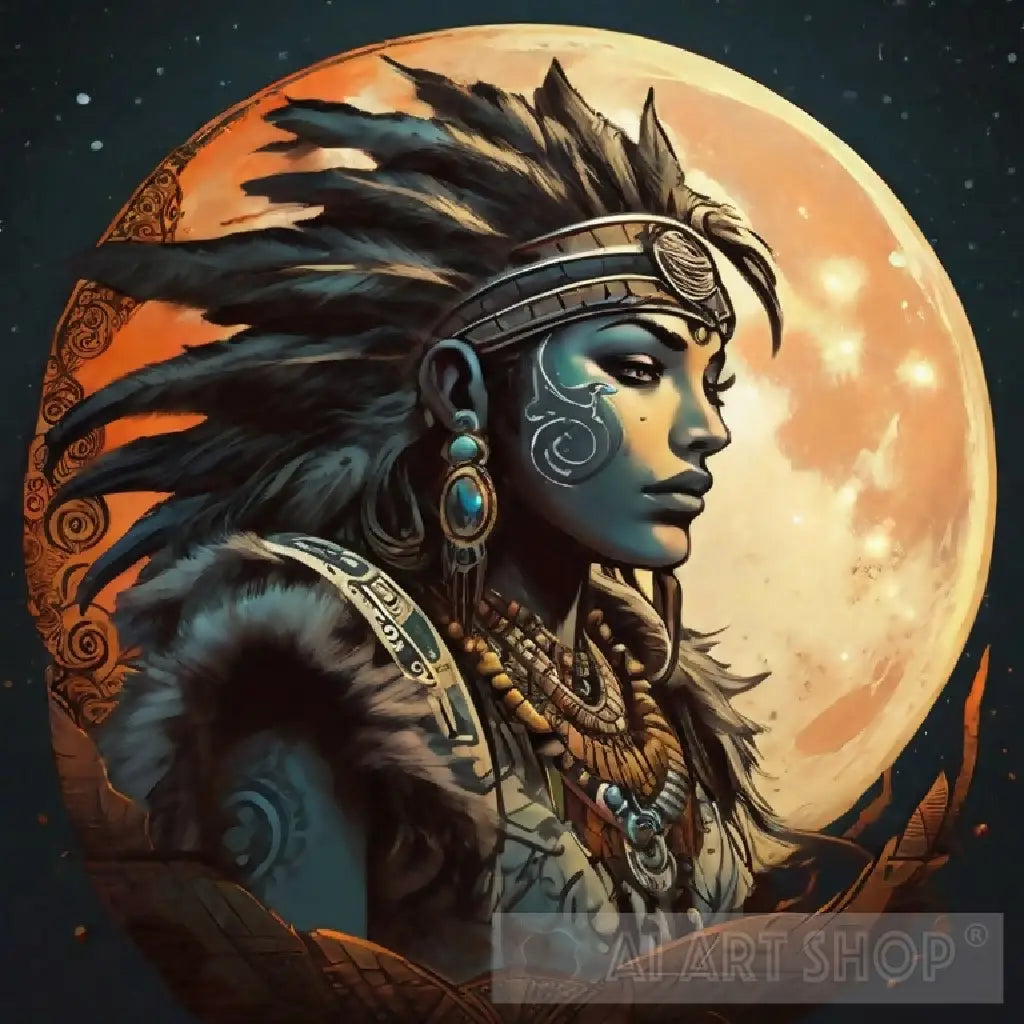 Tribal Moon Warrior Goddess