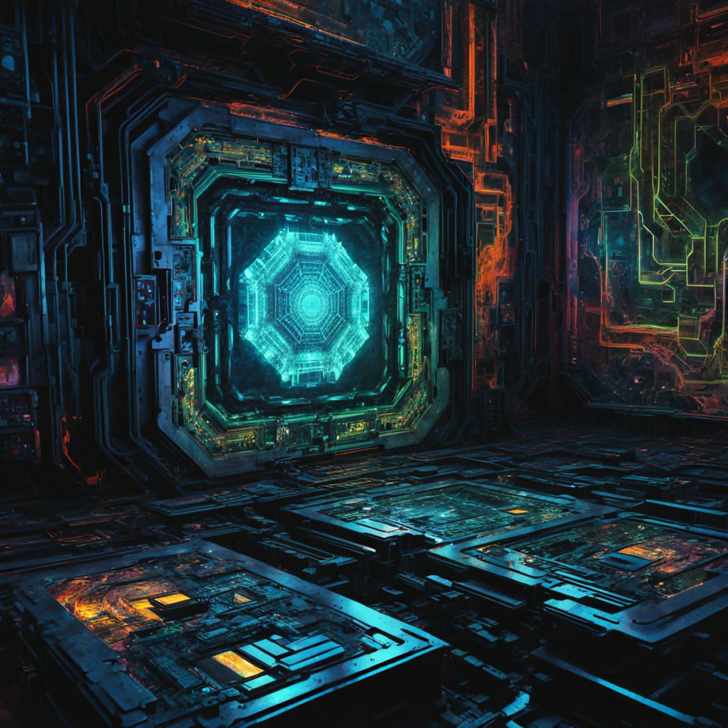 Neon Nexus – Futuristic AI Artwork of a Cybernetic World