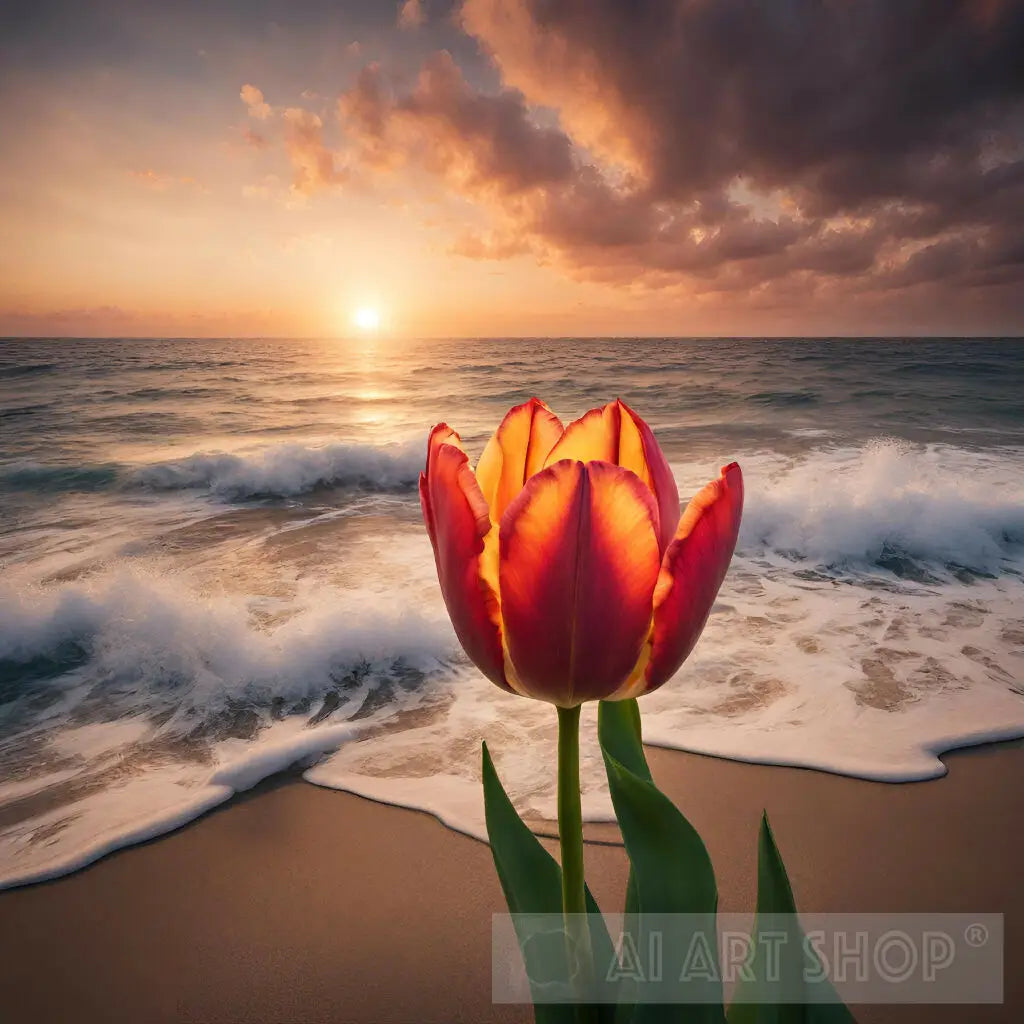 Buy “Tulip on the Sea” AI art for sale