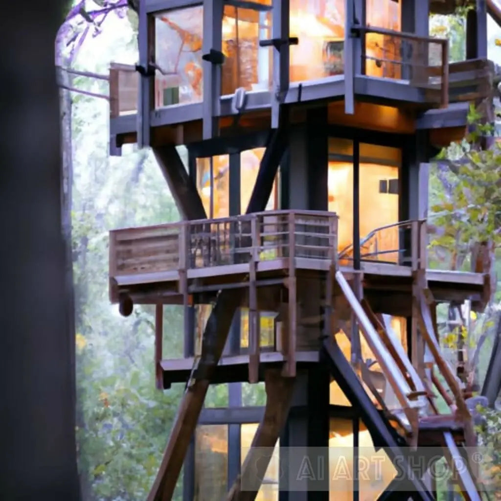 Two Story Modern Home In The Trees