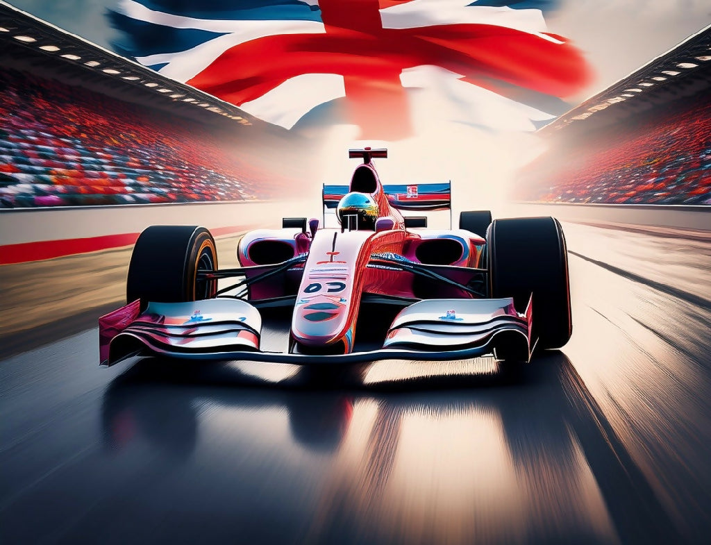 Race Day in British Grand Prix at Silverstone