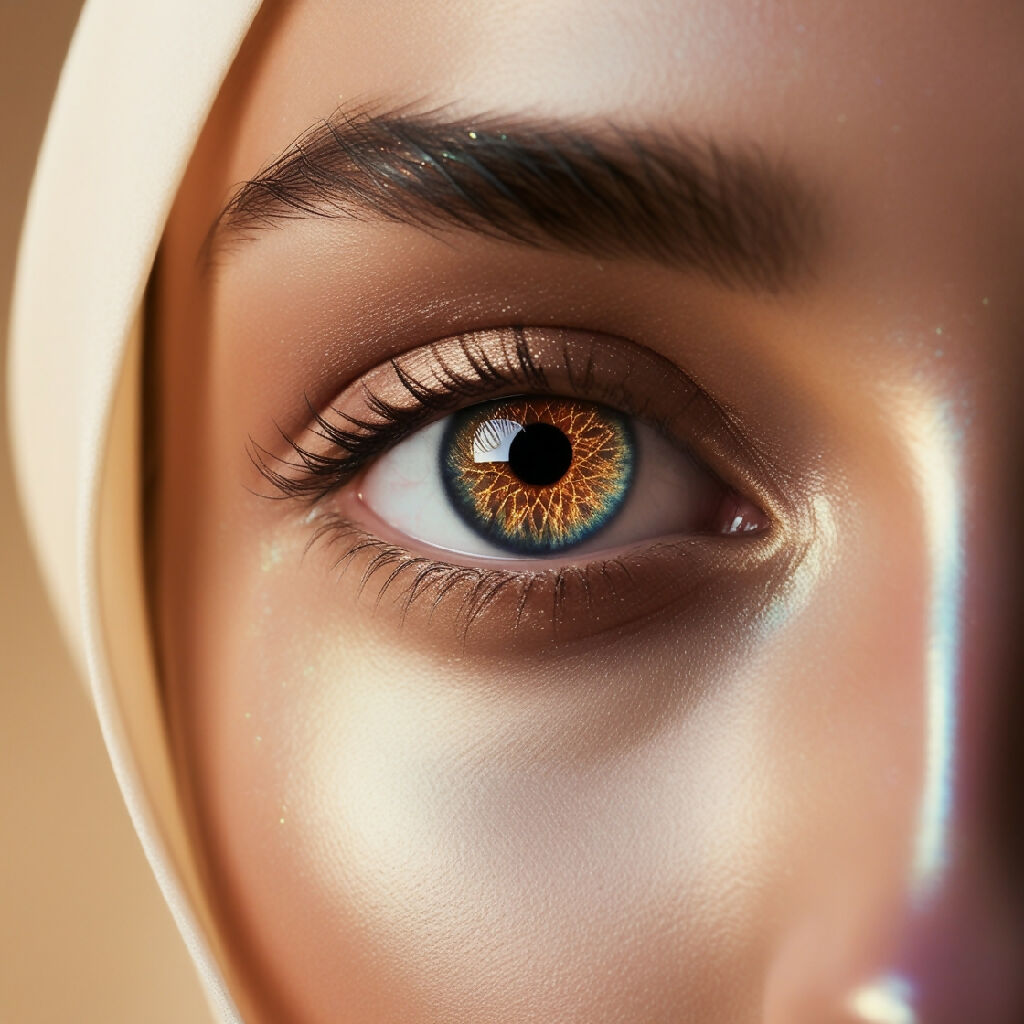 Portrait of Attractive Beauty Eyes Painting Art Wall Painting Desig...