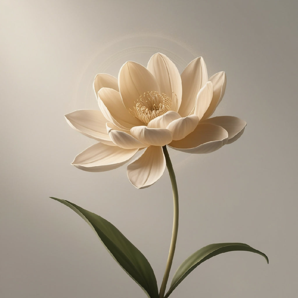 Flower of Patience – Serene AI Nature Art Print