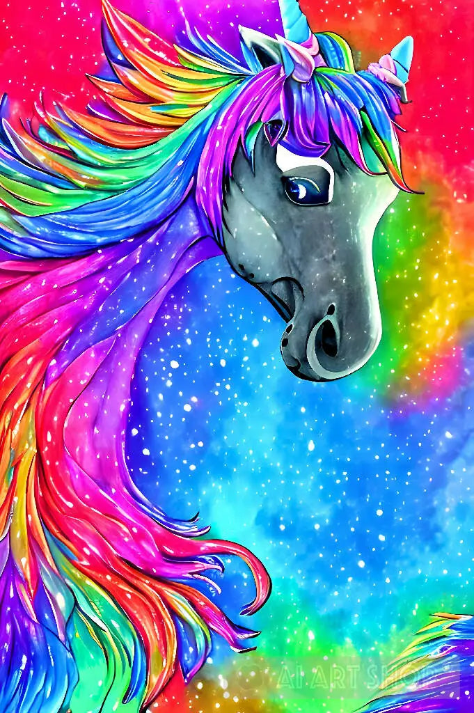 unicorn Head, unicorn, colorful, colorful background, rainbow color...