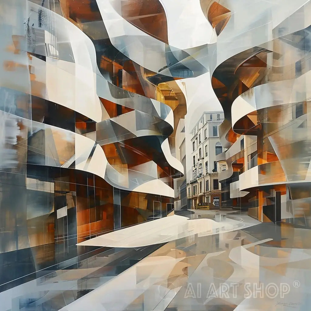 Urban Flow: Modern Abstract Cityscape