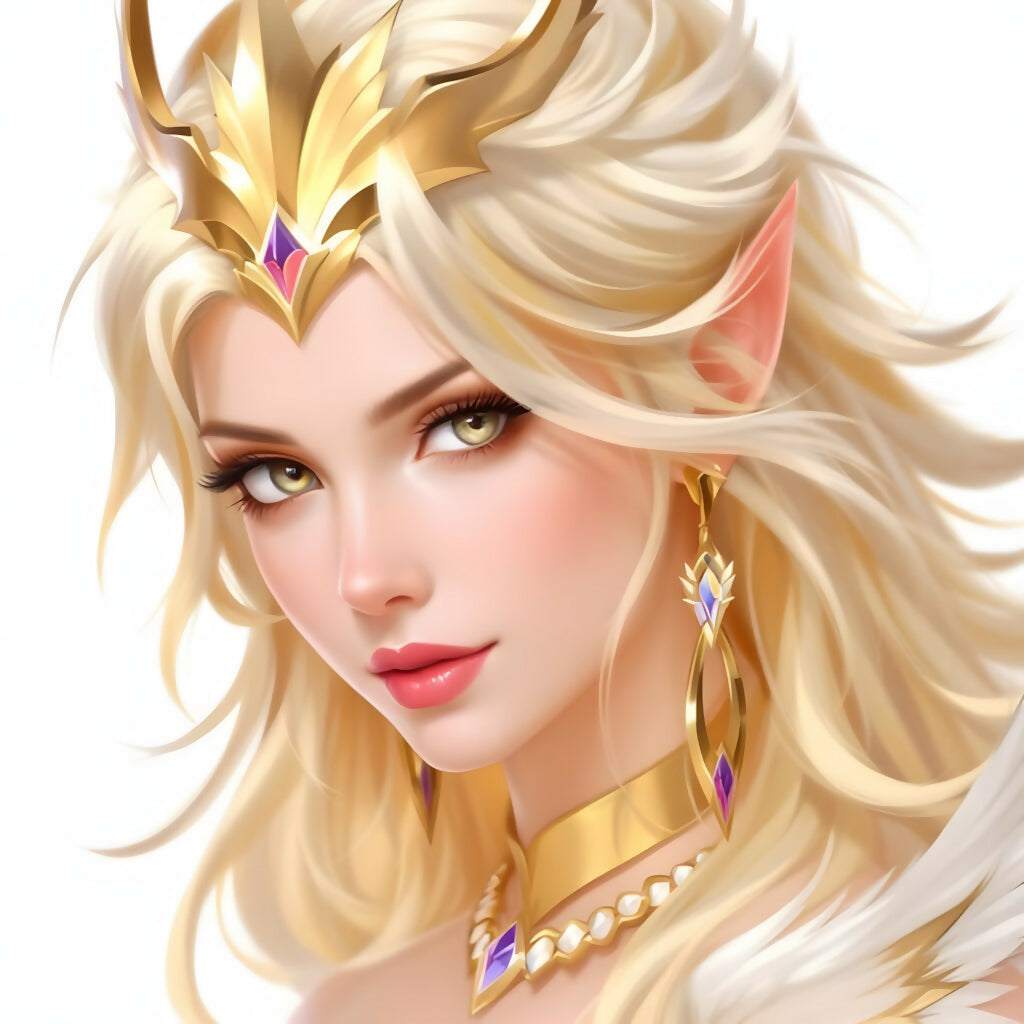 Golden Elf Princess – Enchanted Portrait of Elven Nobility