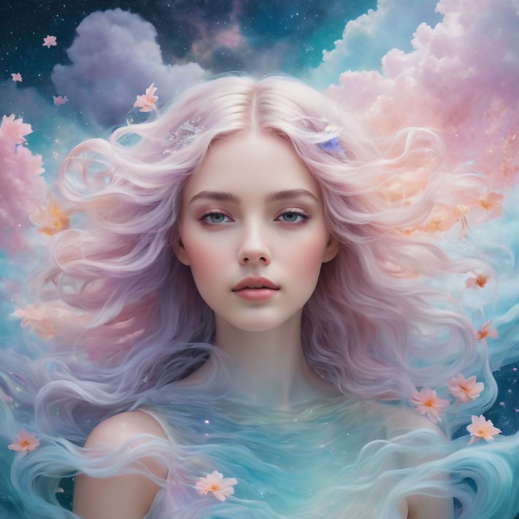 A stunning woman in a dreamscape