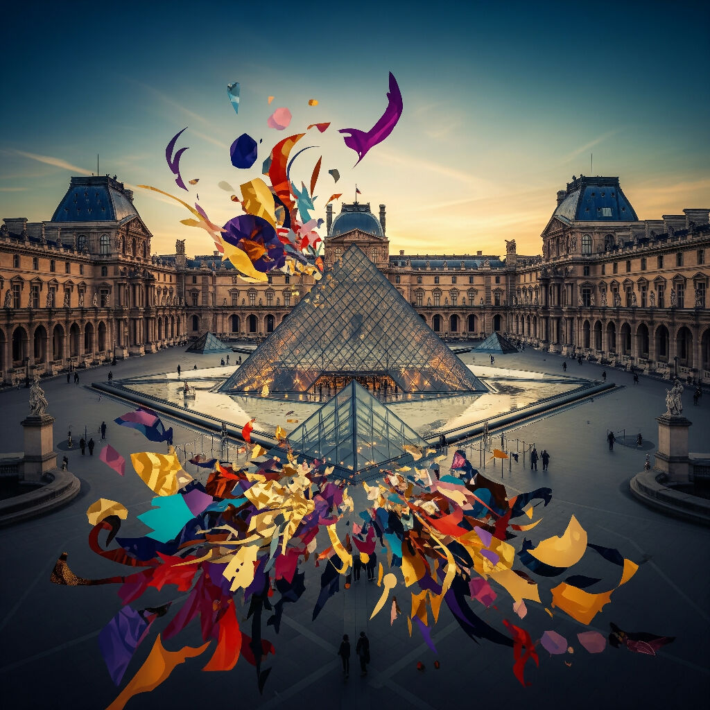 Louvre Museum - Pyramid Art Installation | Paris Landmark
