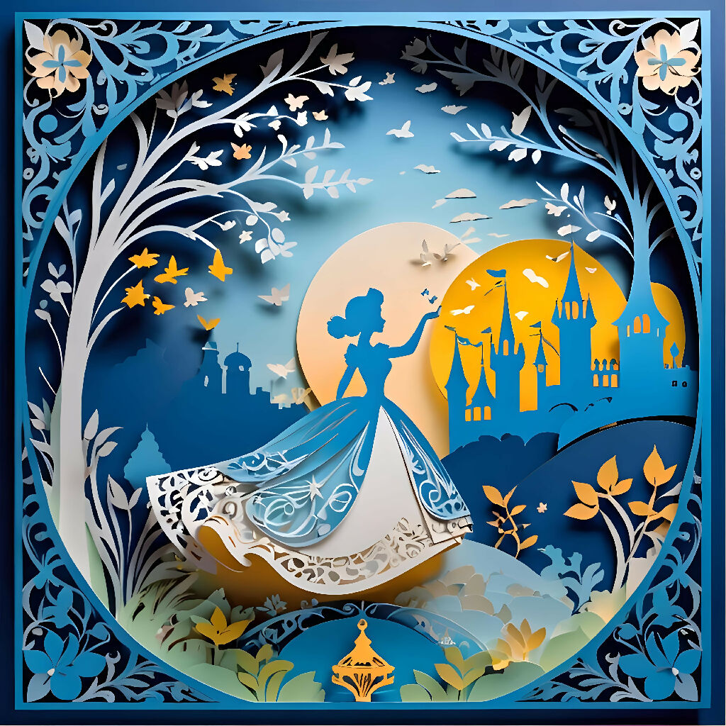 Cinderella Paper Cut Art