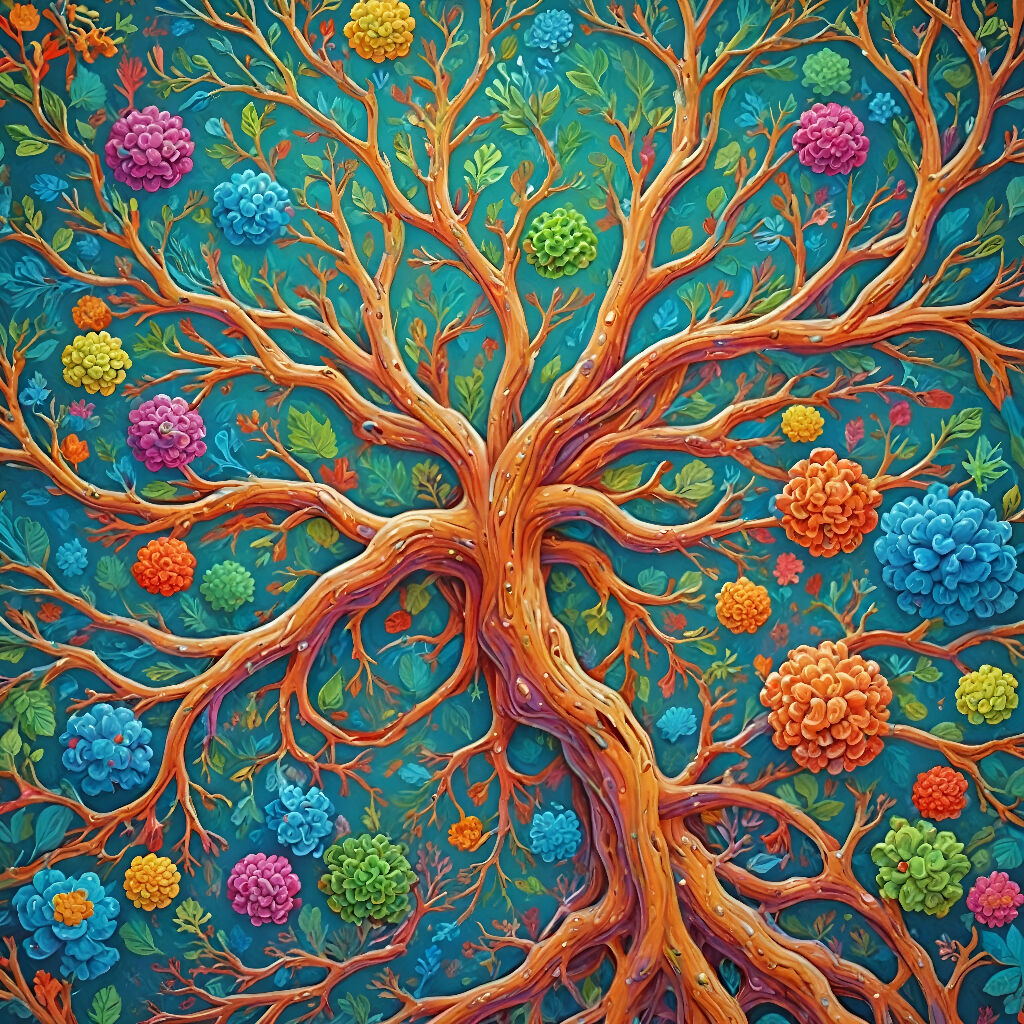 “Vibrant Tree of Diversity - Colorful Nature-Inspired Art”