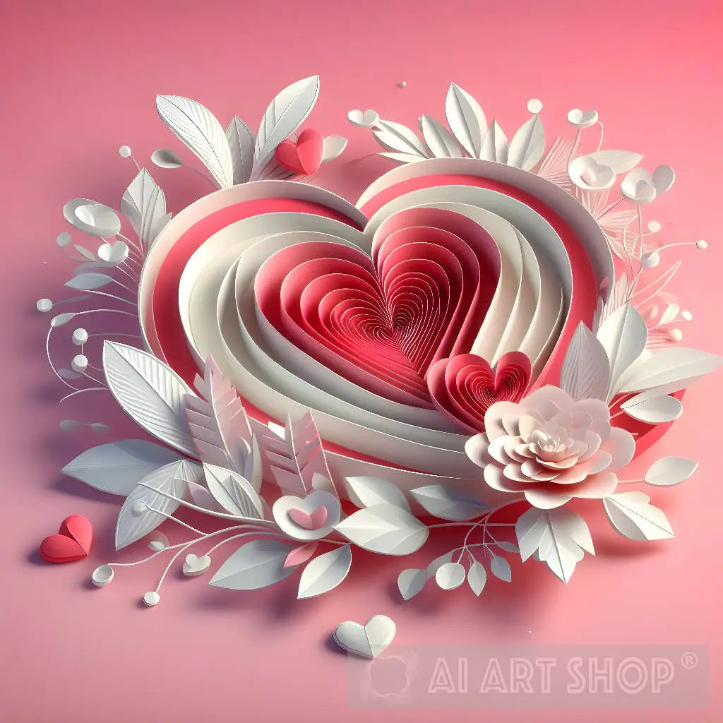 Valentine's Day Cut Paper Heart, Valentine's Day, Cut Paper...