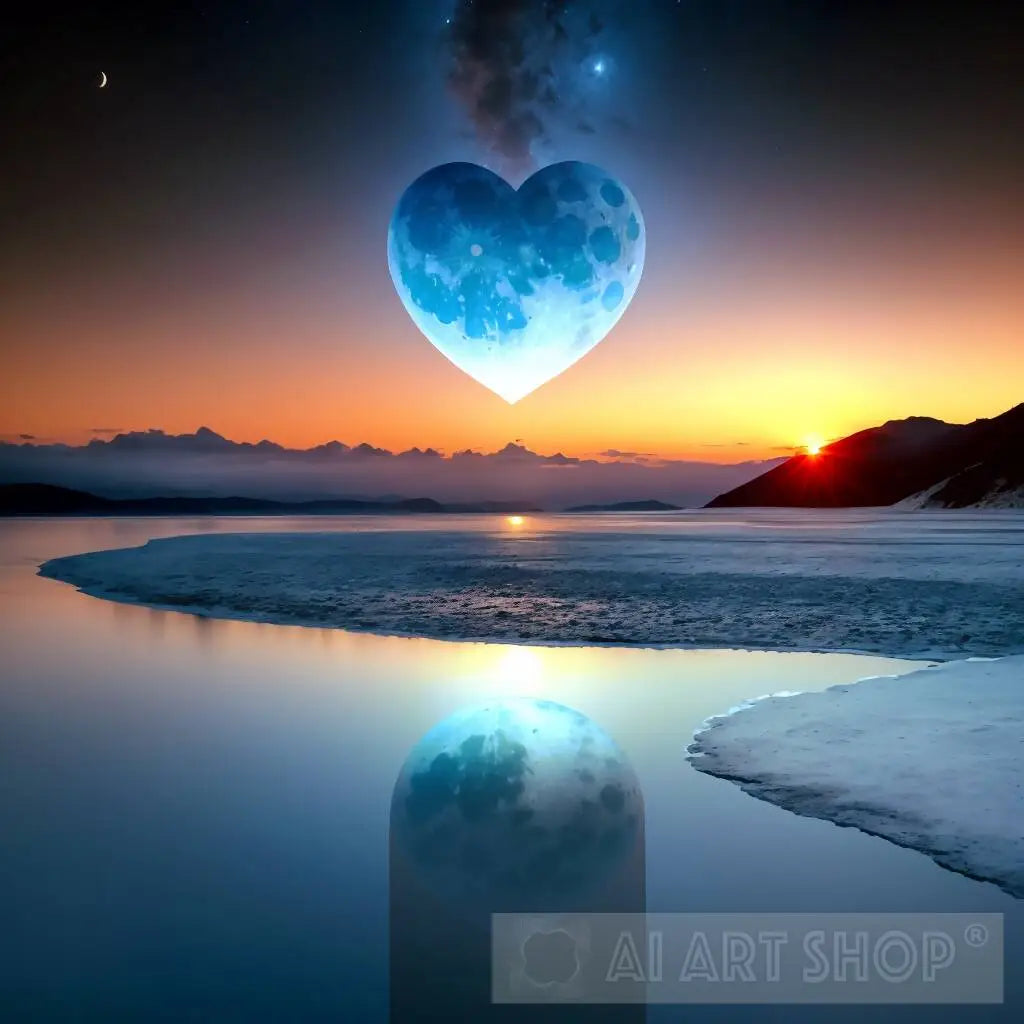 Valentine's Day, moon, flower, rose, colors, beauty, love, ocea...