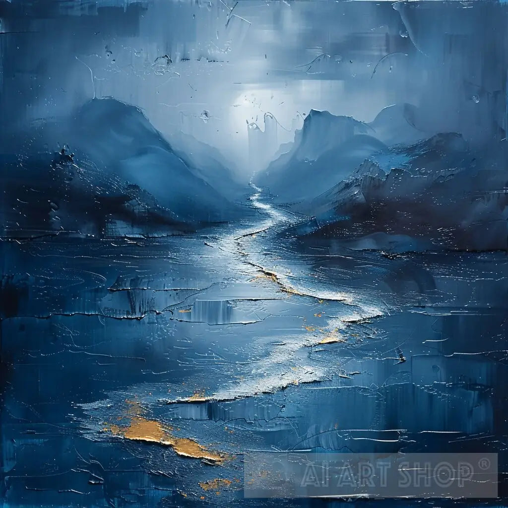 Valley River Serenity - Abstract Minimalism