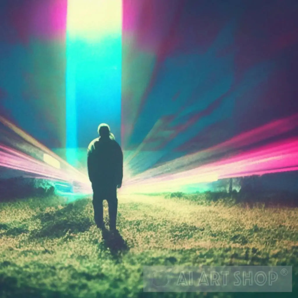 contemporary photo. Vapor Wave, Animal, forest, photography