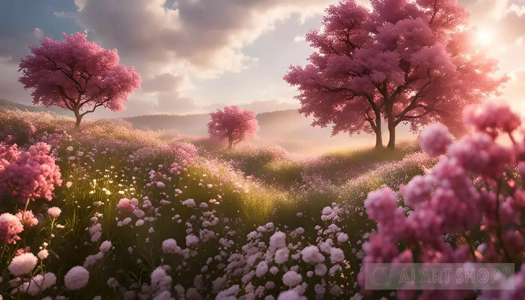 very flowery landscape