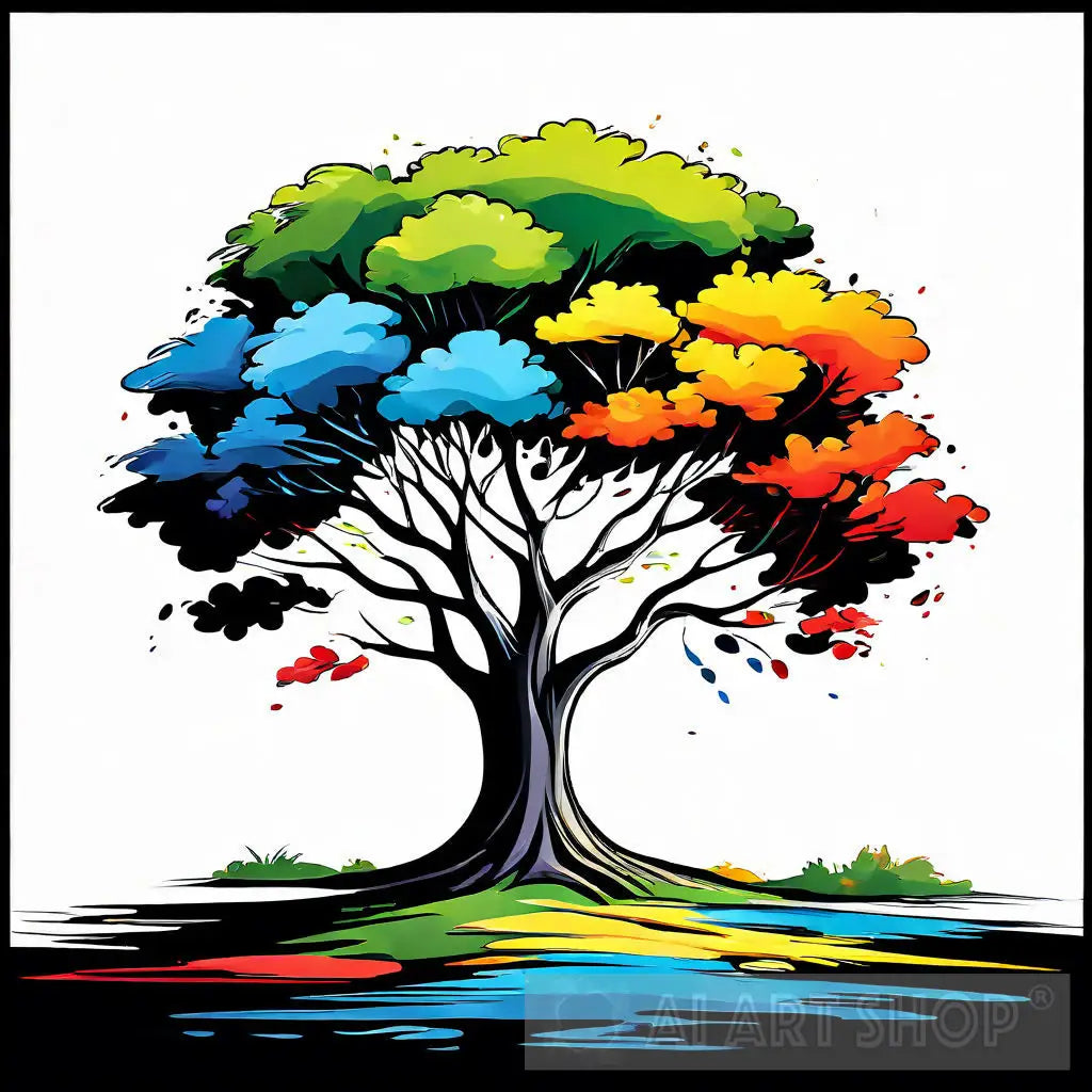 Vibrant Tree | AI Art Shop