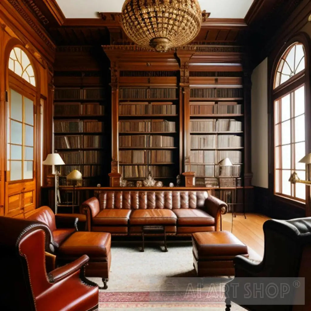 Vintage Home Office Meeting Backdrop : Living Room