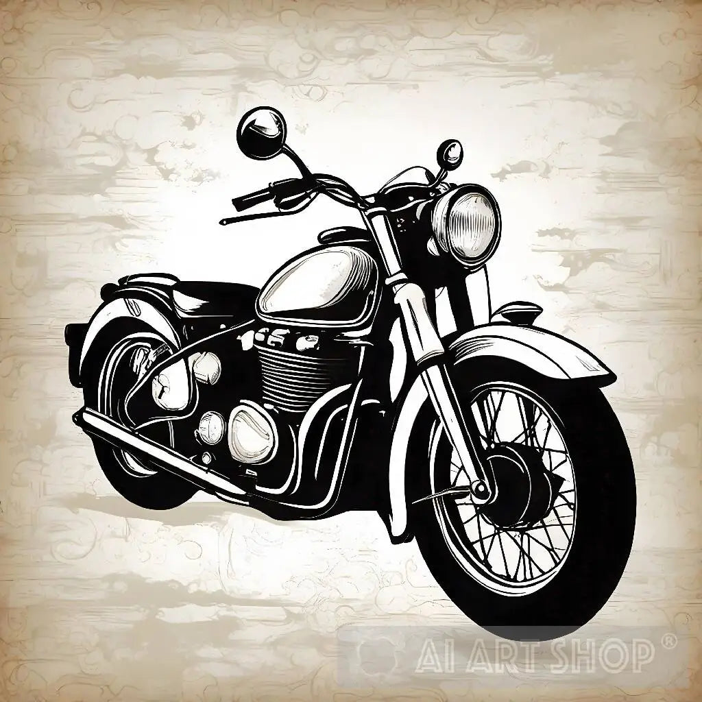 Vintage Motorcycle Vector Illustration, Vintage Motorcycle, Retro R...