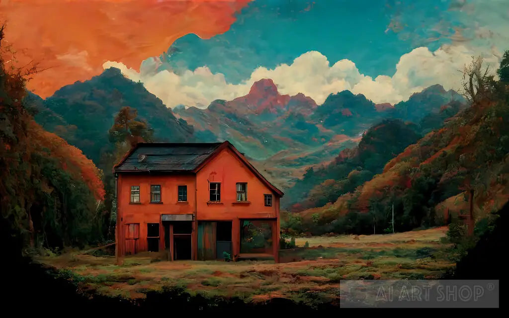 Vintage Rustic Homestead Silhouette