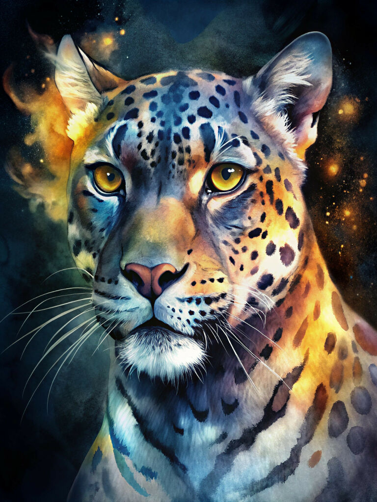 Leopard Painting, leopard, painting, artwork, majestic, natural hab...
