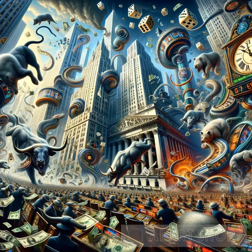 Money, Stock Market, Finance, Trading, AI, Art, Surrealism, Emotion