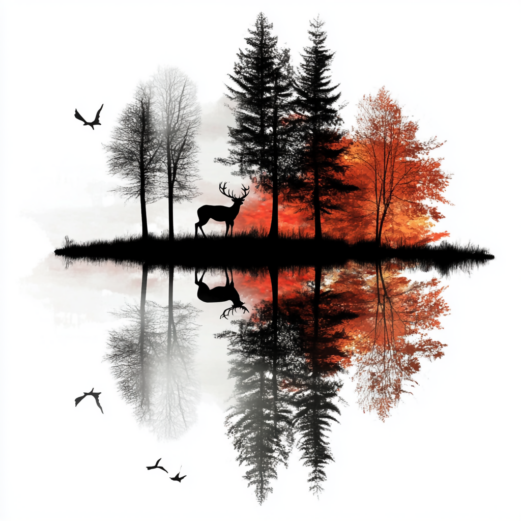 nature water reflection art