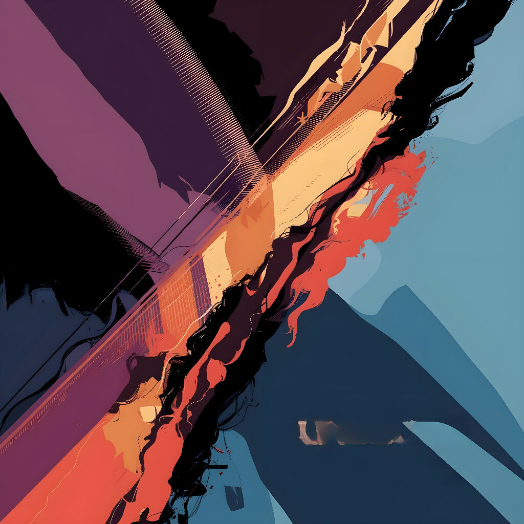 Dynamic Collision Abstract Canvas Print | Bold Modern Wall Art