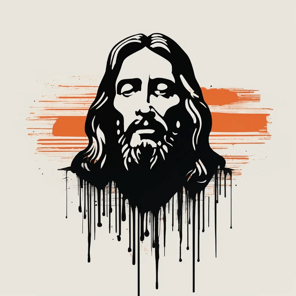 dripping art, Dripping painting, painting, art, jesus, God.