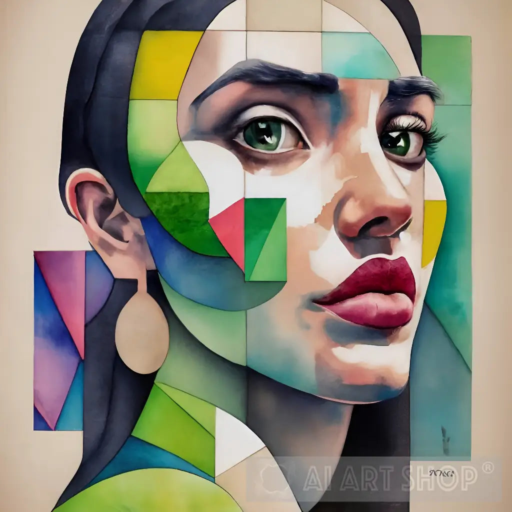 Woman, portrait, watercolor, portrait, colors, face, head, art, pai...