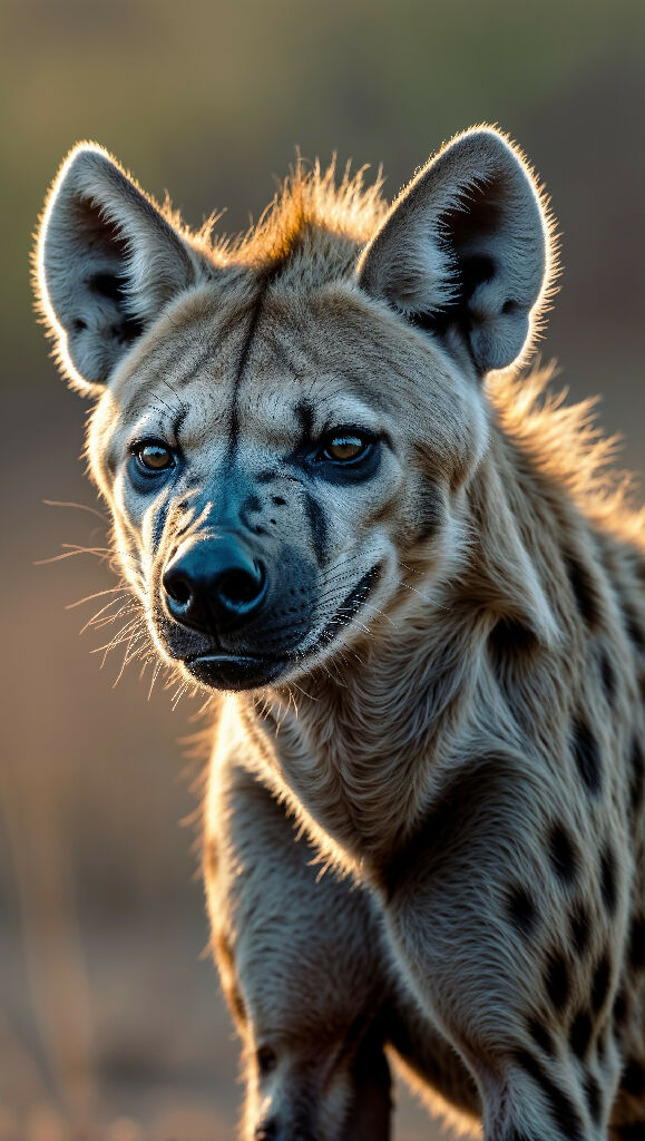 Hyena in the African Lands – Stunning AI-Generated Wildlife Artwork