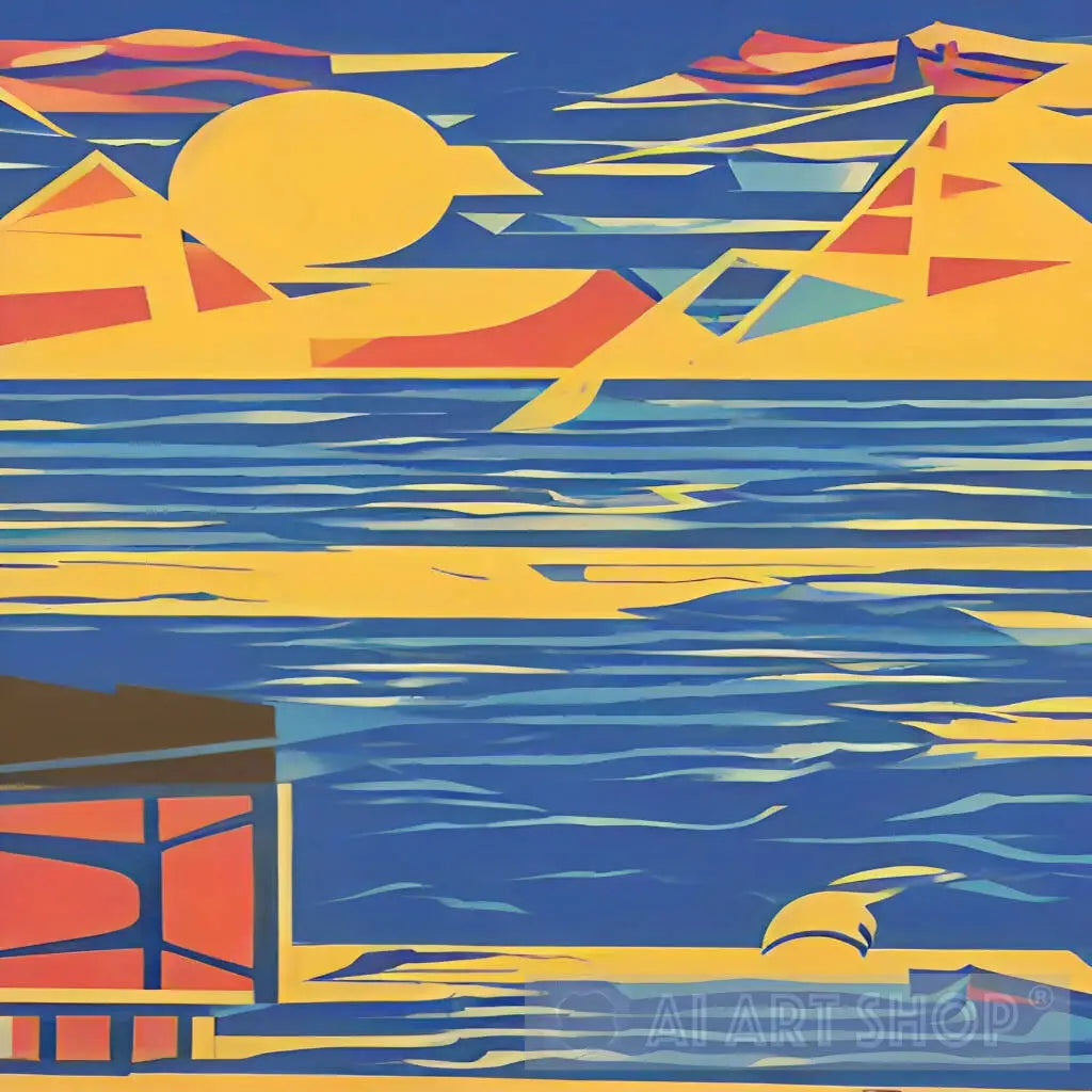 what a wonderful sunset -abstract art