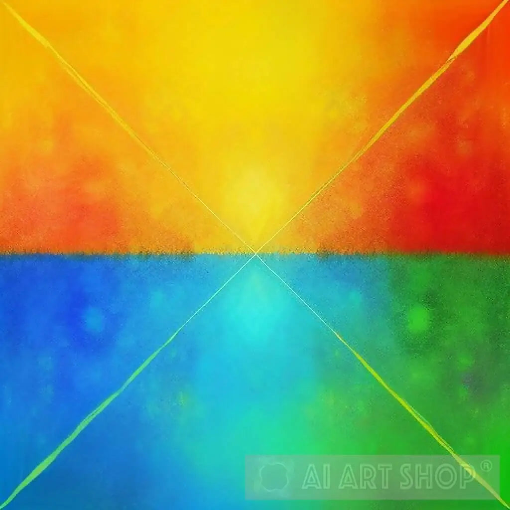 "Colorful Echo: Dual Palette Wall Art." "Vivid Fusio...