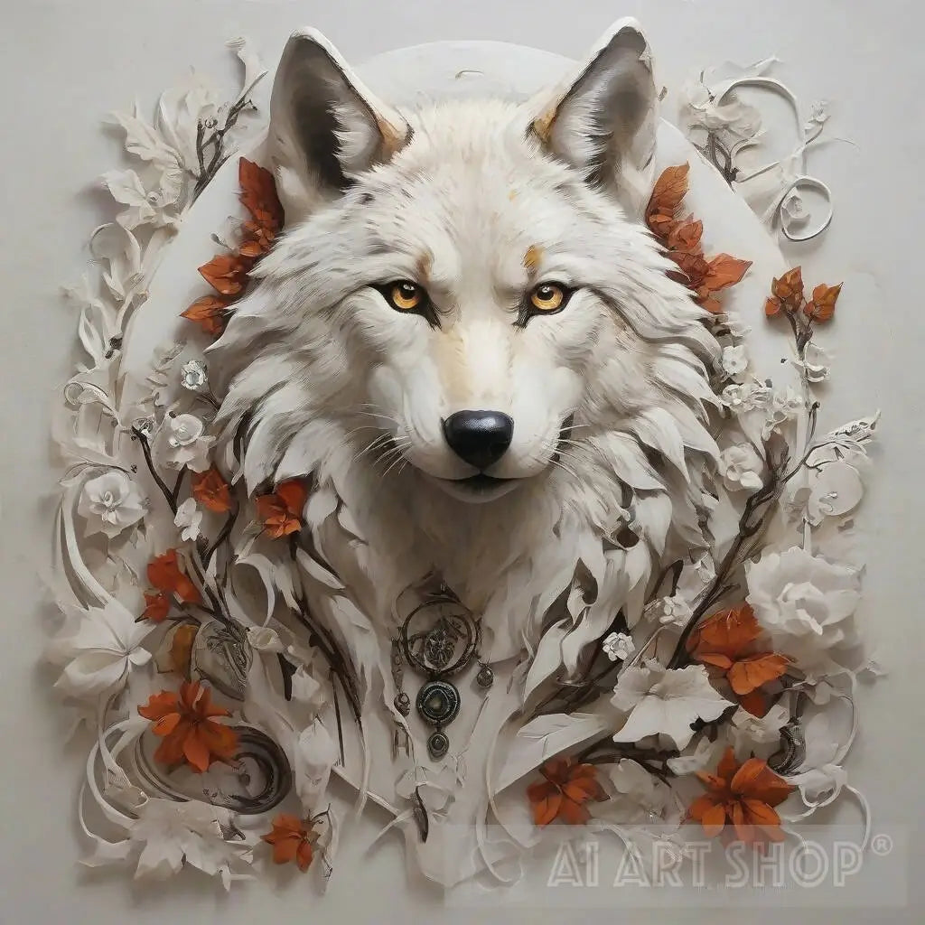 1. #WolfArt 2. #WhiteWallCanvas 3. #WildernessInspired 4. #Minimali...