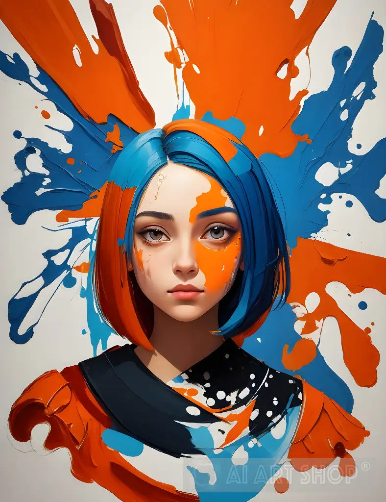 woman in colour splash on my paint