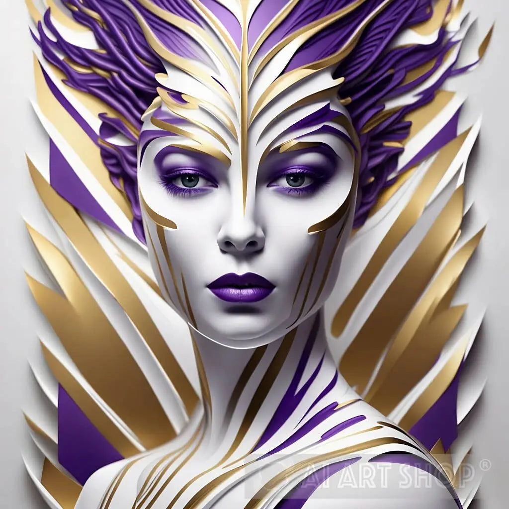 woman face made in paper art