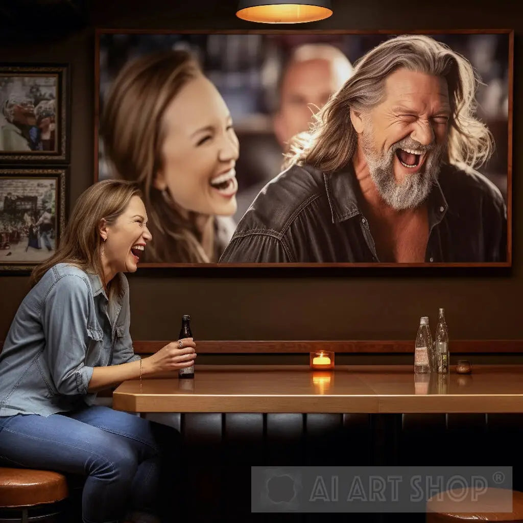 Woman laughing at the Irish Pub (Part 3)
