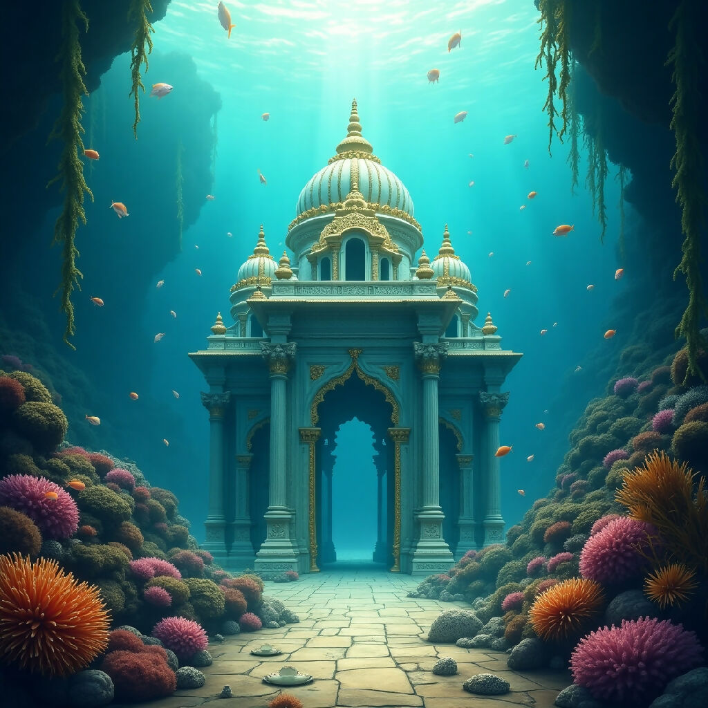 An Enchanting Underwater Depiction of The Legendary City of Dwarka