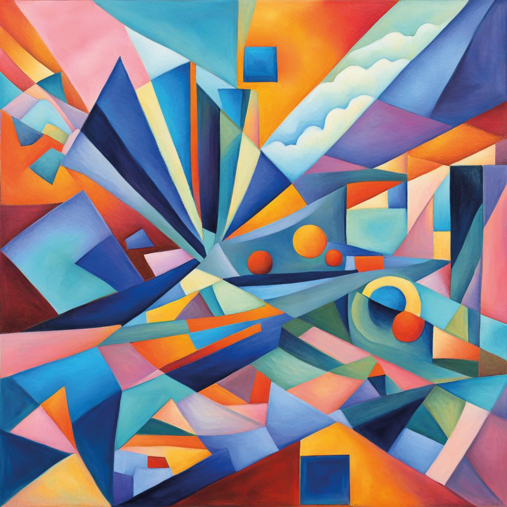 Fragmented Reflections: A Deep Abstract Art of Introspection