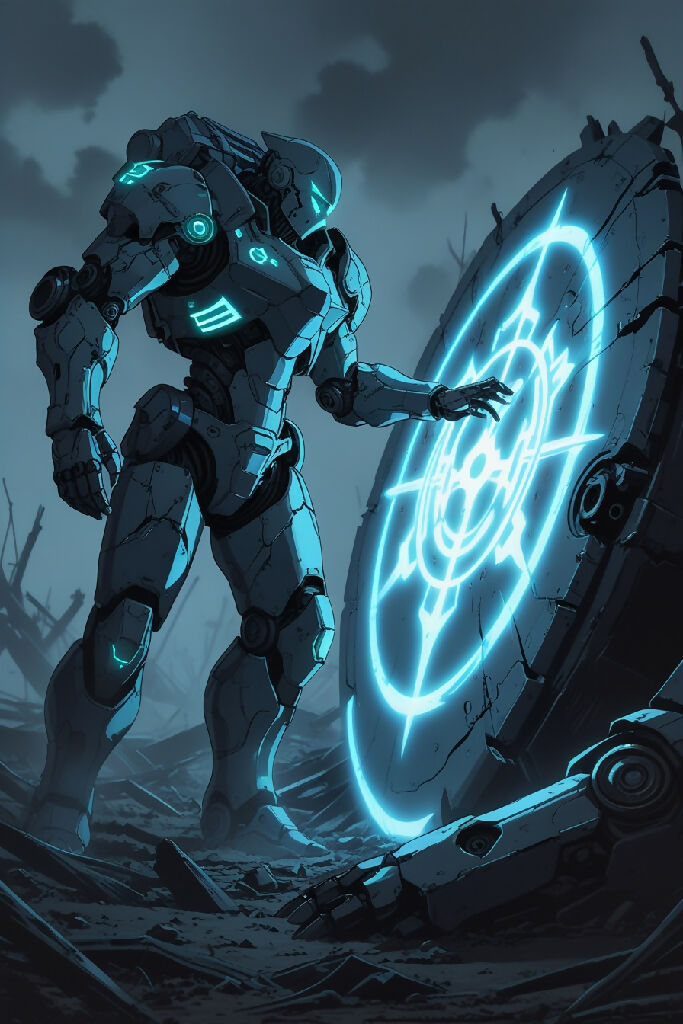 A brooding anime-inspired soldier