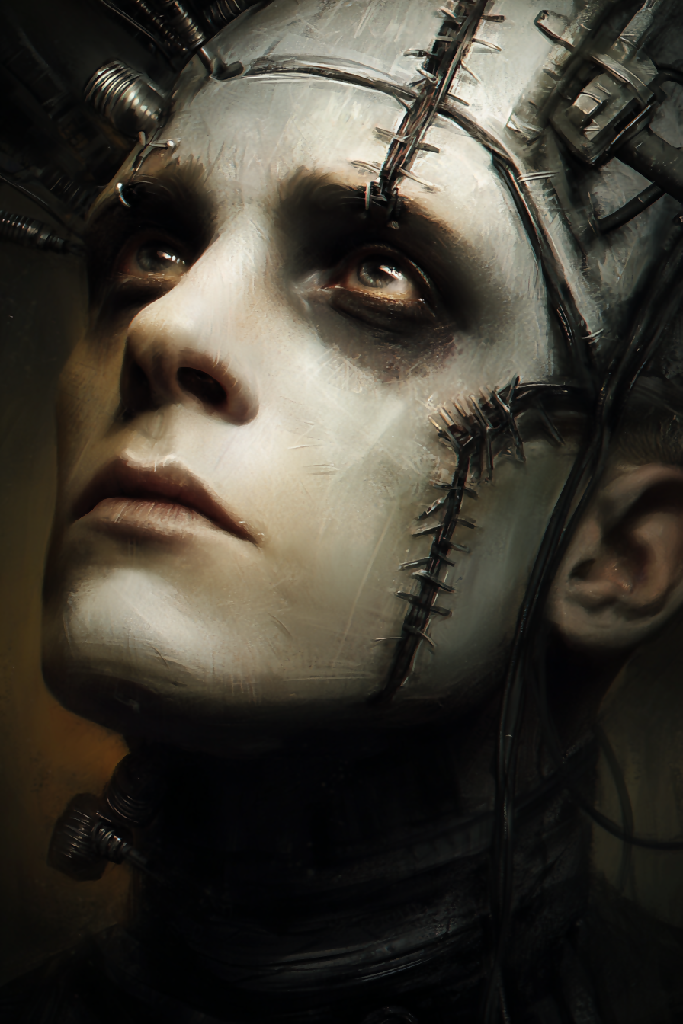 Cyborg Frankenstein IV – Augmented Silence in a Cybernetic Portrait